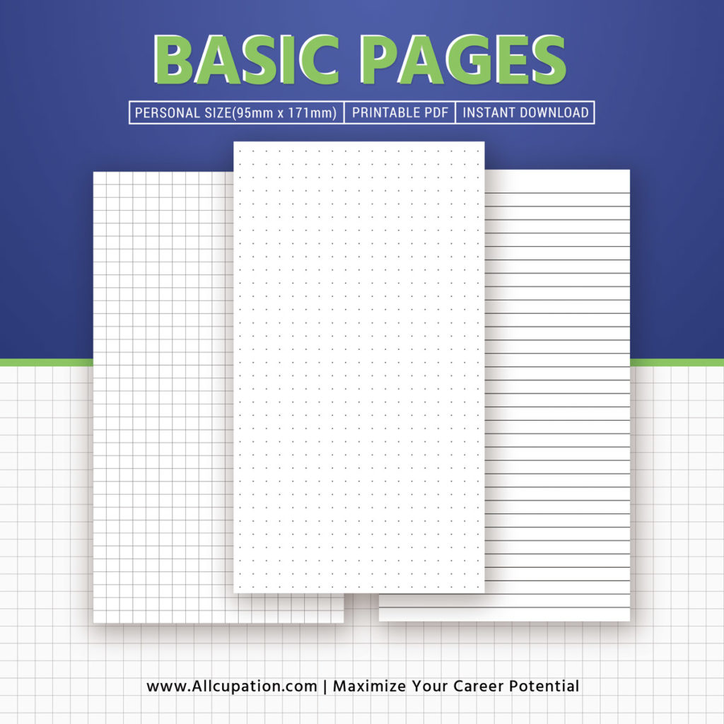 Planner Inserts: Personal Size – Allcupation.com
