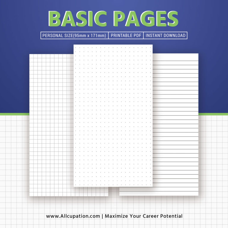 Planner Inserts: Personal Size – Allcupation.com