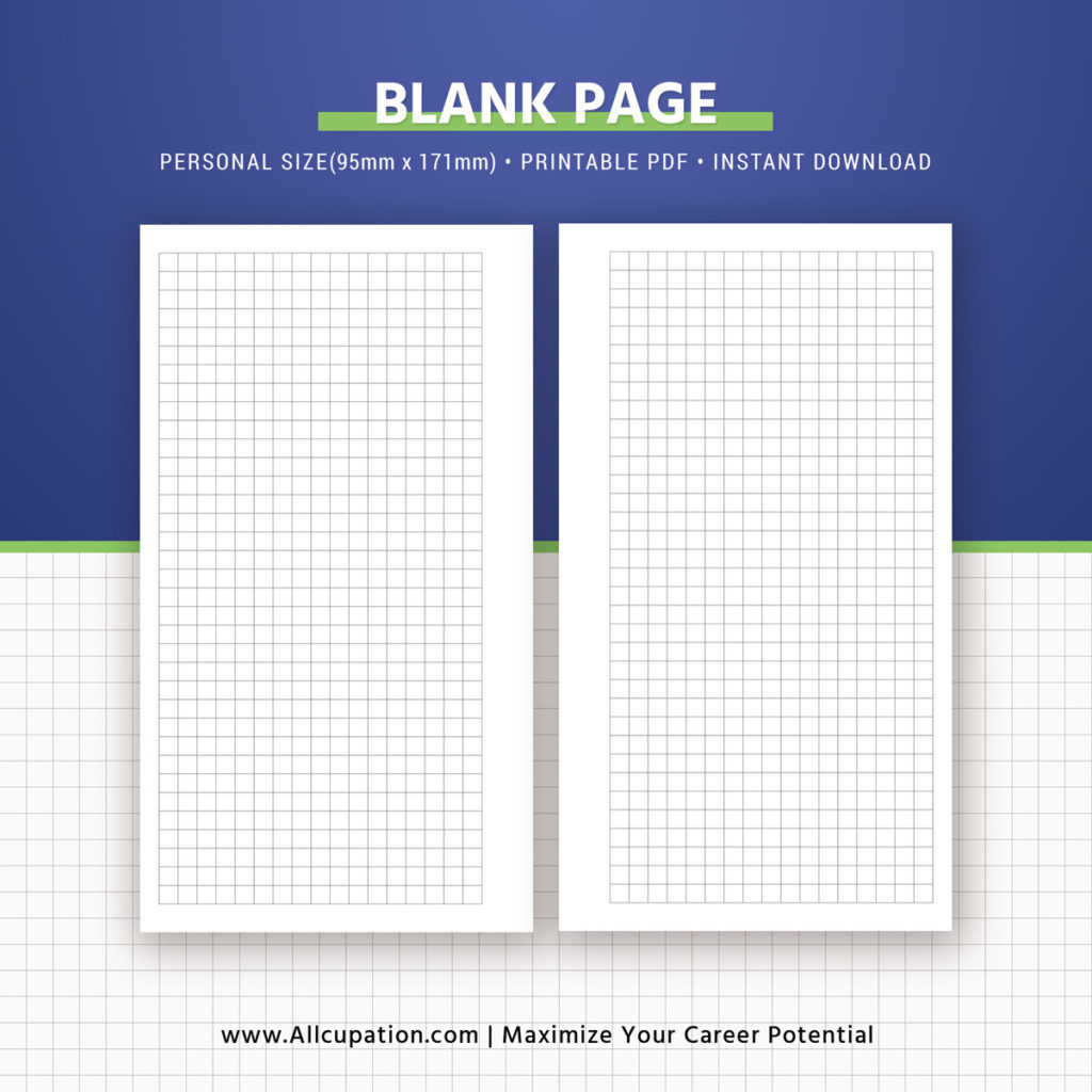 Printable Blank Pages, Planner Pages, Personal Size Inserts, Binder ...