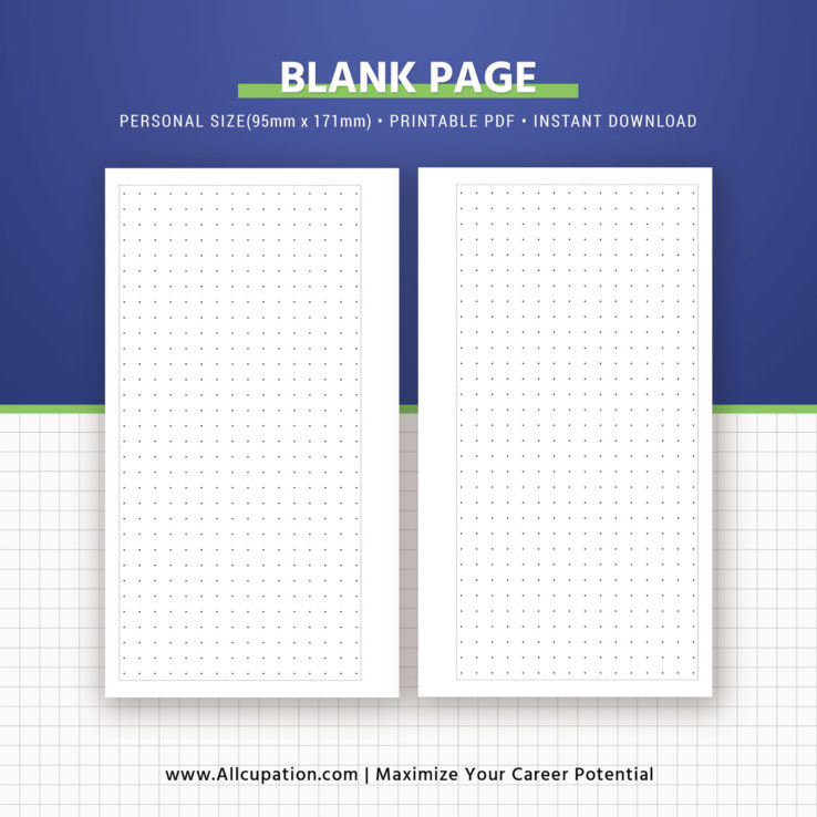 Printable Blank Pages, Planner Pages, Personal Size Inserts, Binder ...