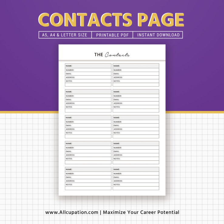 Planner Inserts – Allcupation.com