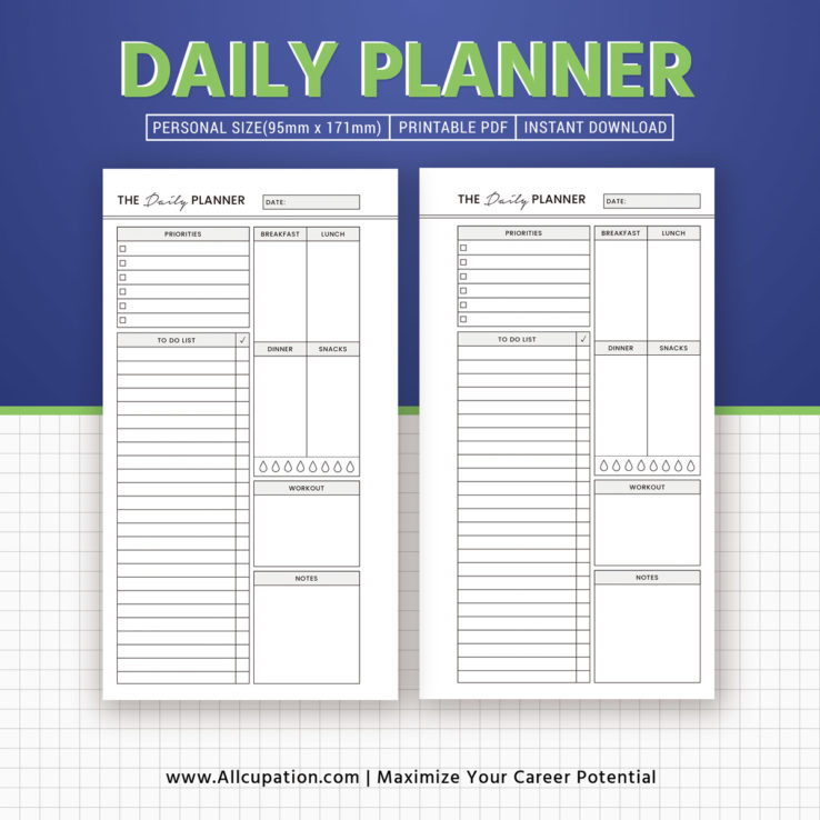 Planner Inserts: Personal Size – Allcupation.com