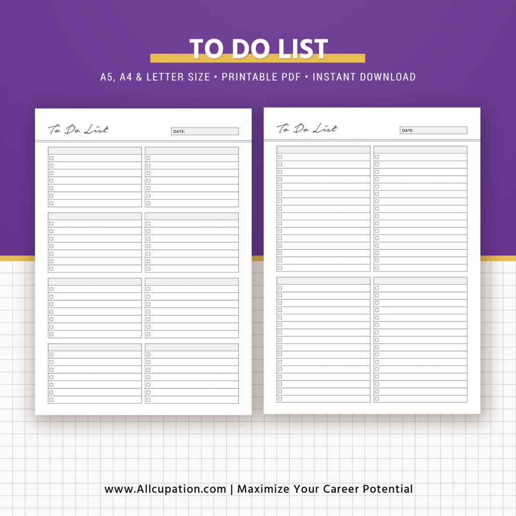 To Do List Printable, To Do List Inserts, Notepad, To Do List Notebook ...