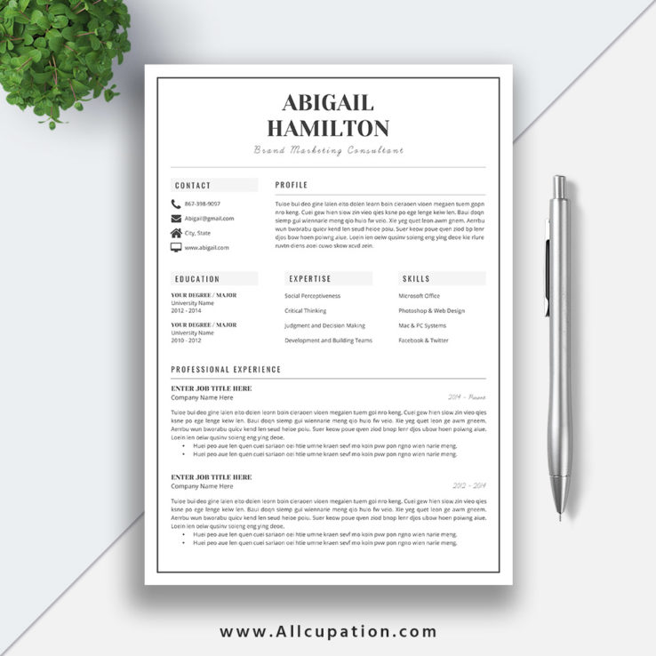 Best-selling Resume Bundle The Georgia RB: Simple Resume Format, Modern ...