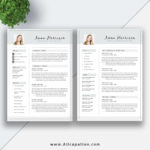 Modern Resume Template,Job Resume Template, Cover Letter, Word Resume ...