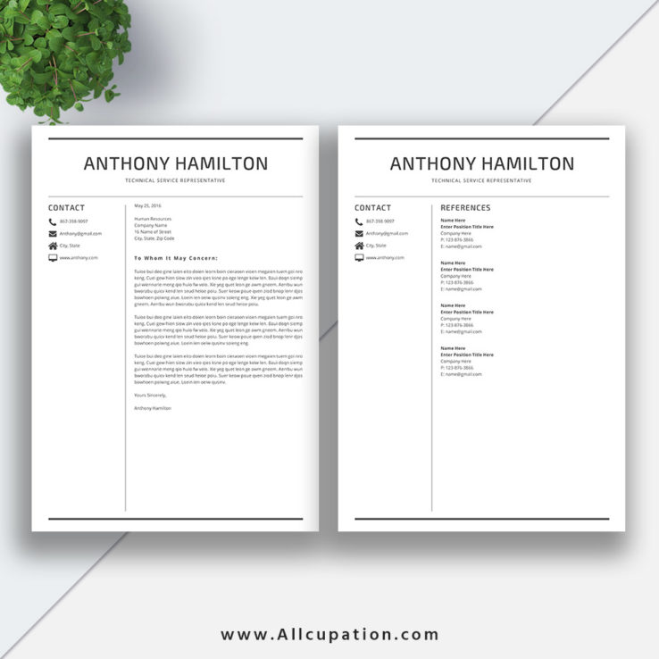 Best-selling Resume Bundle The Anthony RB: Professional Simple Resume ...