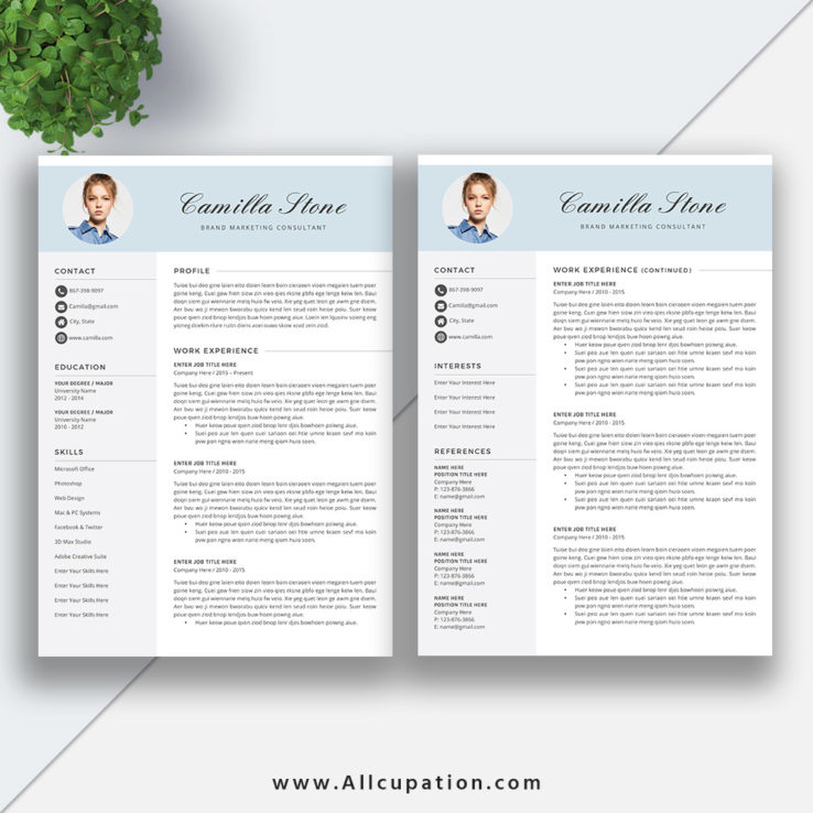 Best-selling Resume Bundle The Anna RB: Word Resume Template, CV Bundle ...