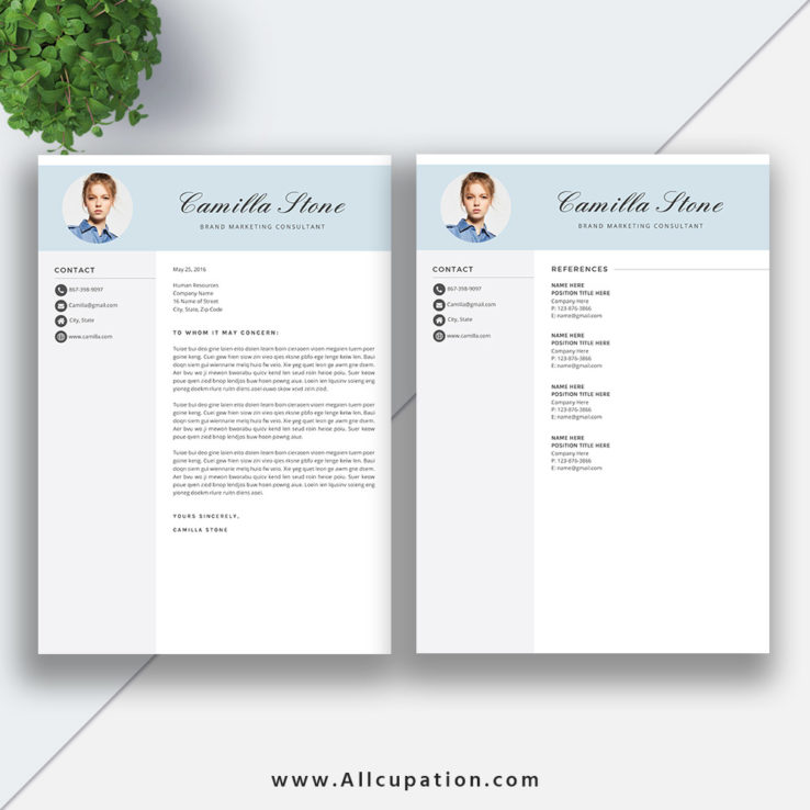 Best-selling Resume Bundle The Anna RB: Word Resume Template, CV Bundle ...