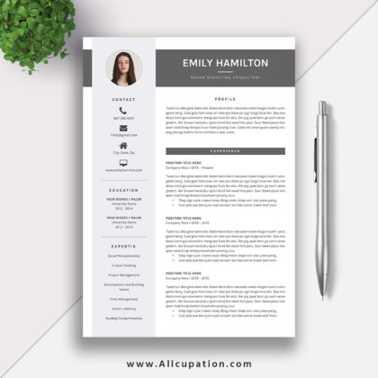 This Eye-catching Editable Word Resume Template for Instant Download is ...