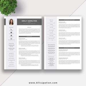This Eye-catching Editable Word Resume Template for Instant Download is ...
