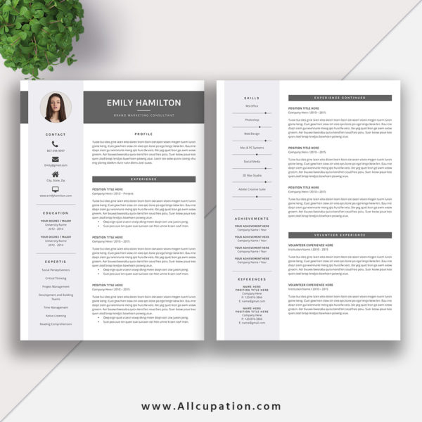 This Eye-catching Editable Word Resume Template for Instant Download is ...
