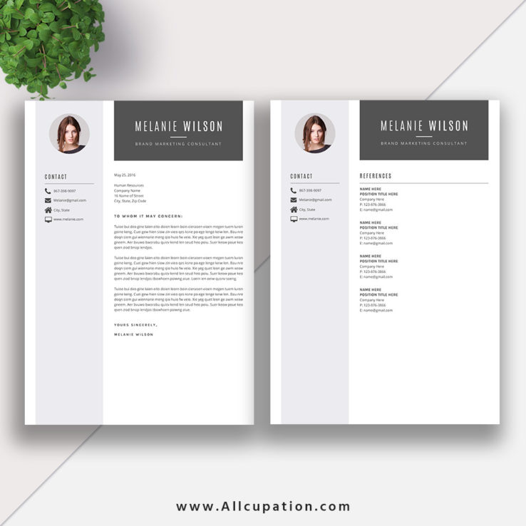 Best-selling Resume Bundle The Nancy RB: Resume Template Word, CV ...