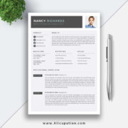 Best-selling Resume Bundle The Nancy RB: Resume Template Word, CV ...