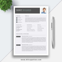 Best-selling Resume Bundle The Nancy RB: Resume Template Word, CV ...