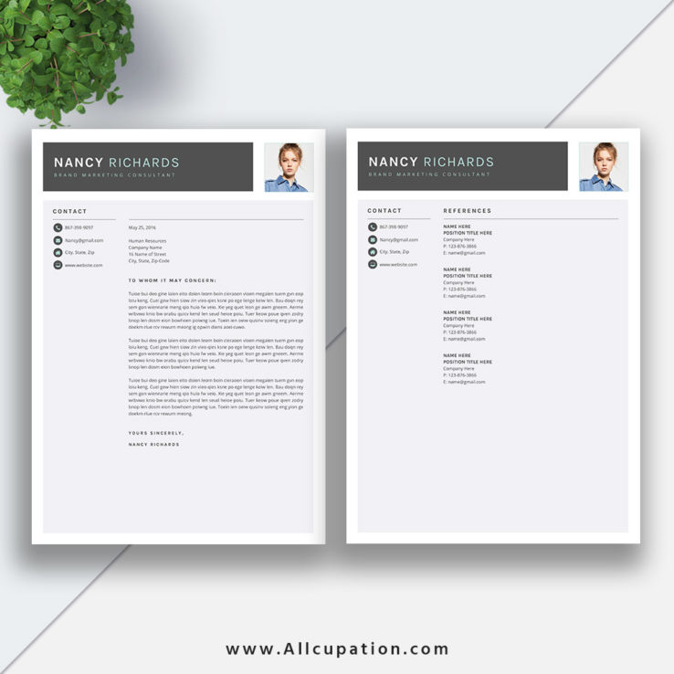 Best-selling Resume Bundle The Nancy RB: Resume Template Word, CV ...
