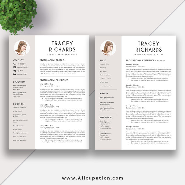 Modern and Creative Resume Template Word, CV Sample, Best Resume Design ...