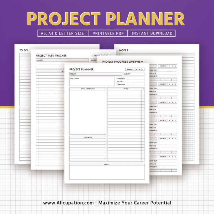 Project Planner, Productivity Planner, Work Planner, Project Tracker ...