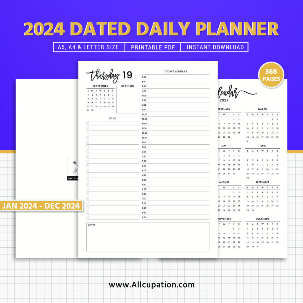 Planner Inserts: A5 A4 Letter Size – Allcupation.com